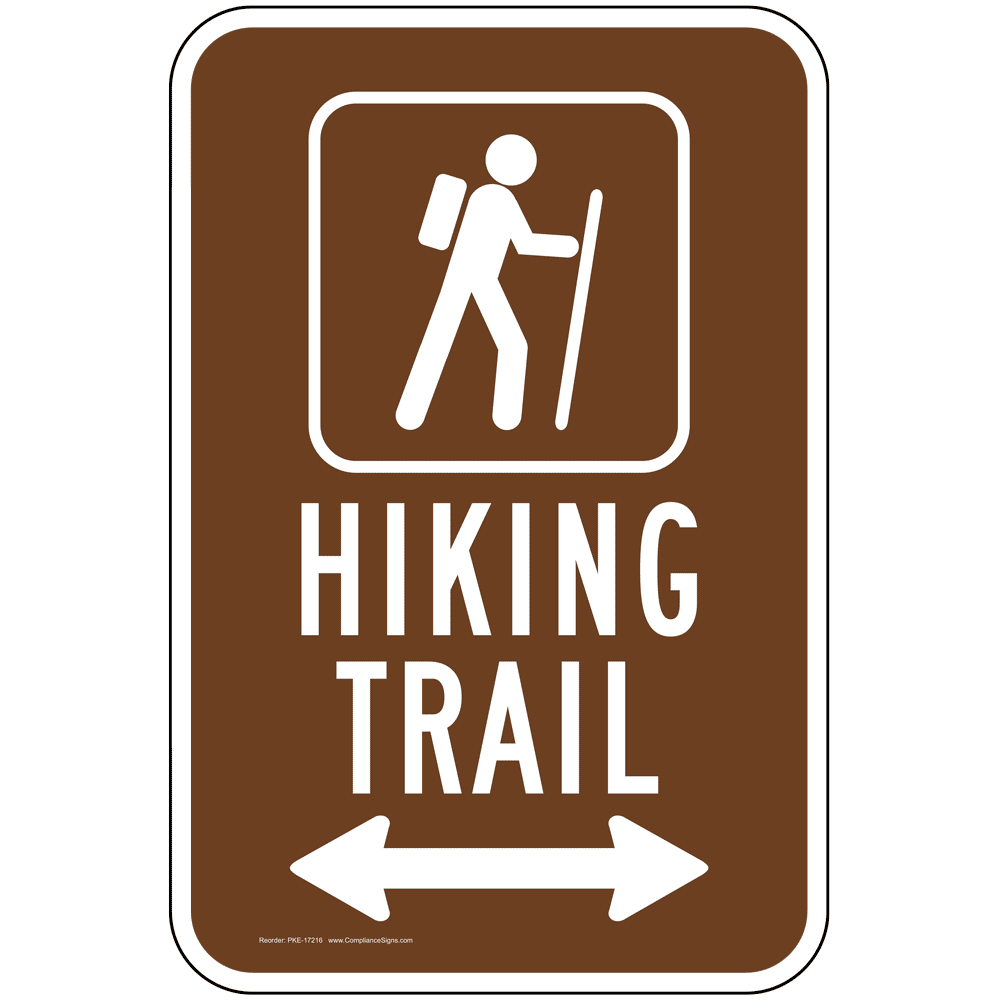 Vertical Sign - Trail - Hiking Trail Left / Right Arrow Sign