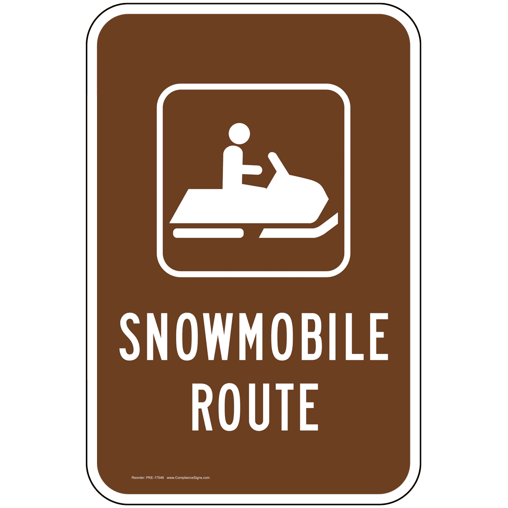 Vertical Sign - Trail - Snowmobile Route Sign