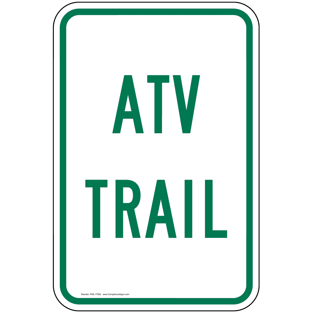Vertical Sign - Trail - Atv Trail Sign