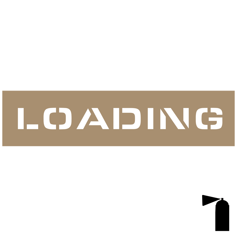 Transportation Stencil - Reusable Plastic - Loading