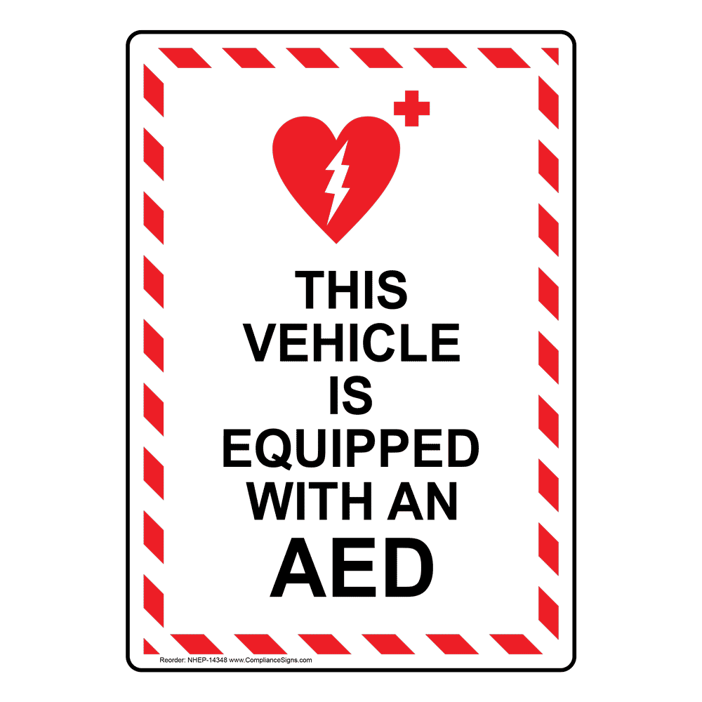 Vertical Sign - First Aid - This Vehicle Is Equipped