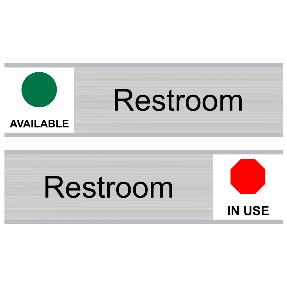 Restroom (Available/In Use) Sliding Engraved Sign EGRE-15954-SLIDE ...