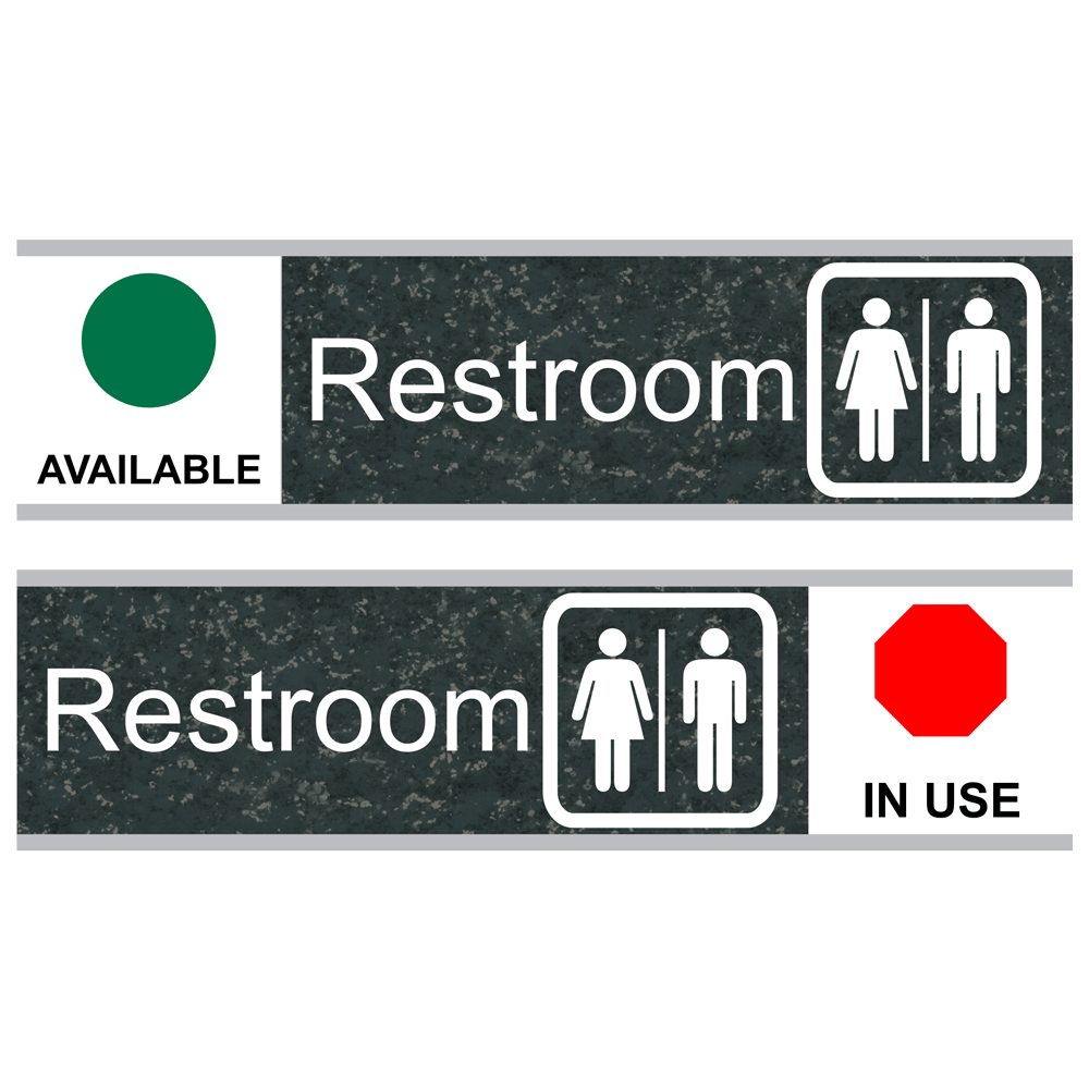 Restroom (Available/In Use) Sliding Engraved Sign EGRE-15954-SYM-SLIDE ...