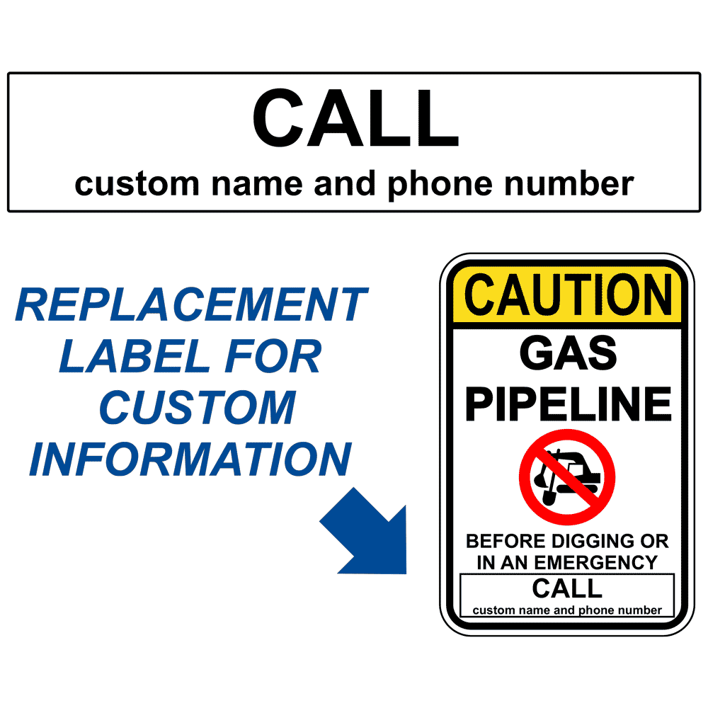 Custom Utility Marker Custom Contact Label / Sticker - White - US Made