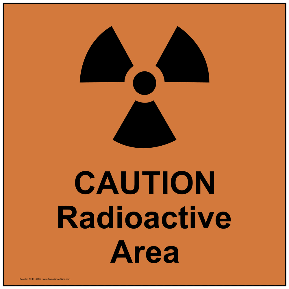 Process Hazards Radiation Caution Radioactive Area Sign - Yellow