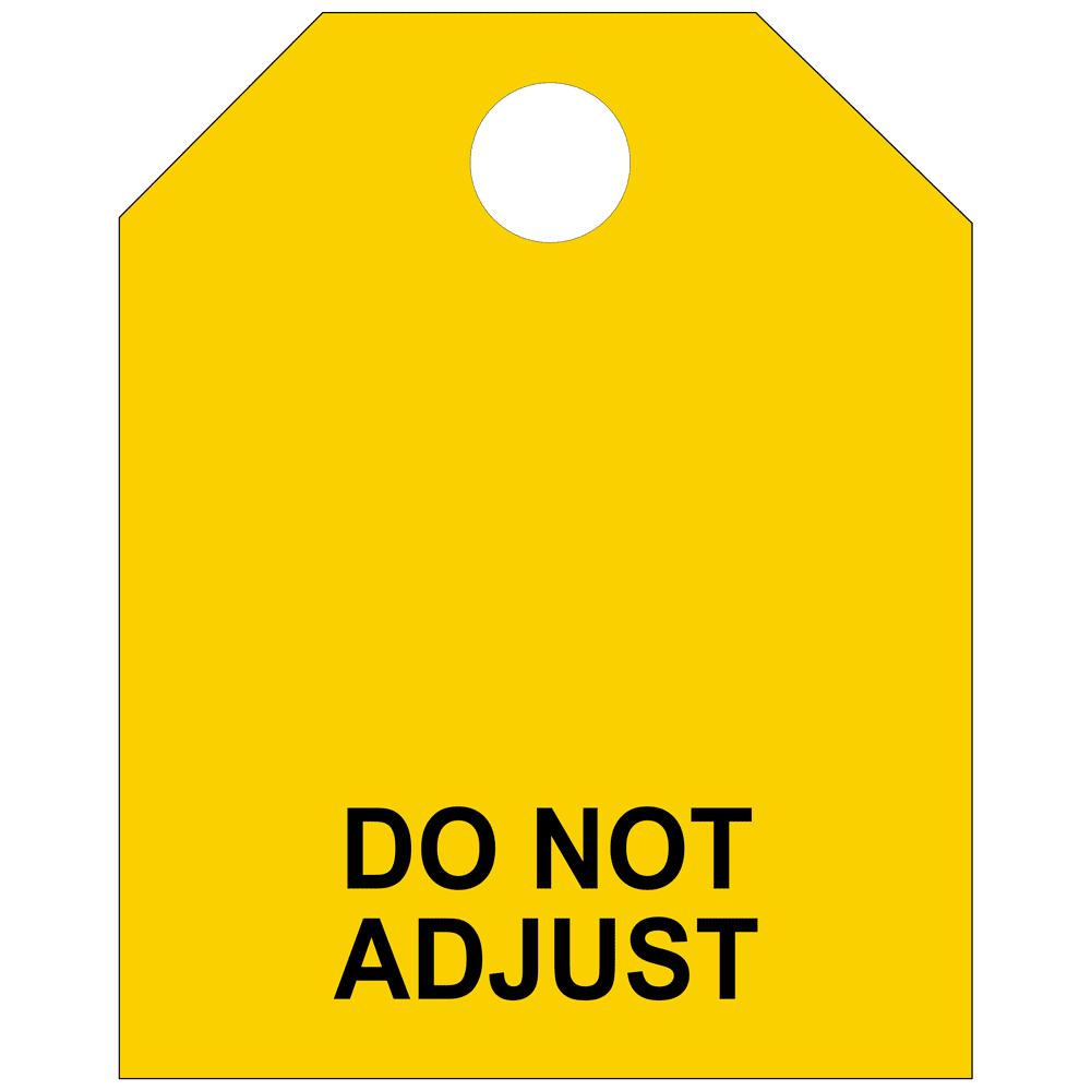 Numbered Valve Marker Tags Set - Do Not Adjust Black on Yellow