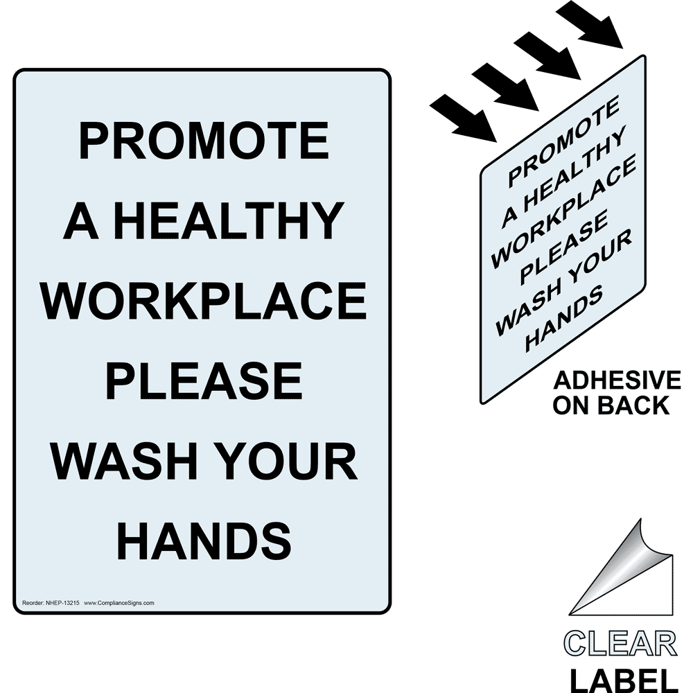 Portrait Promote A Healthy Workplace Clear Label NHEP-13215