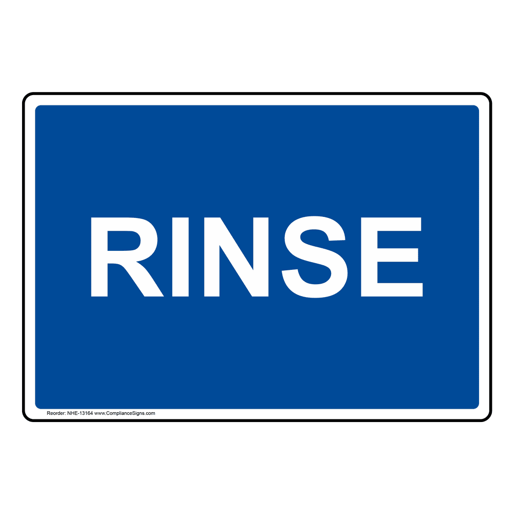 Handwashing Food Prep / Kitchen Safety Sign - Rinse