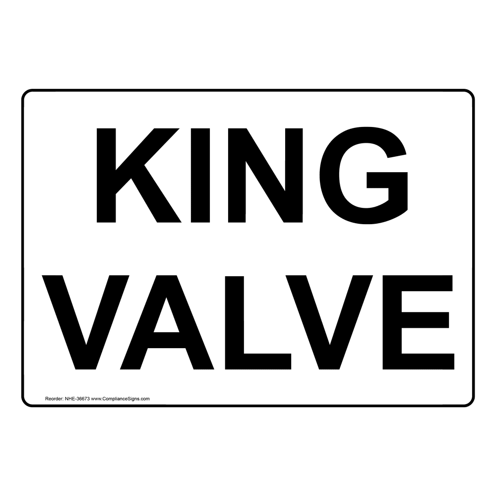 Pipe Markers Water Sign - King Valve