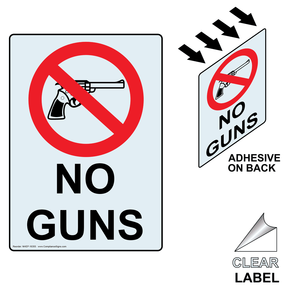 Portrait No Guns Clear Label With Symbol NHEP-16355