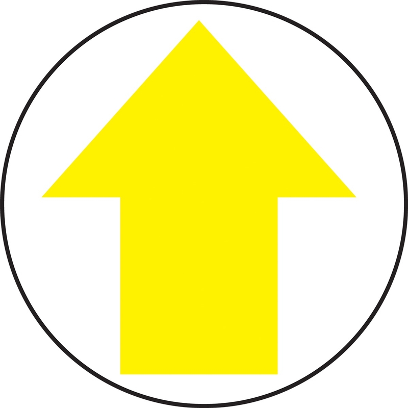 Yellow Arrow - Sign Projector GOBO Lens - Floor Sign